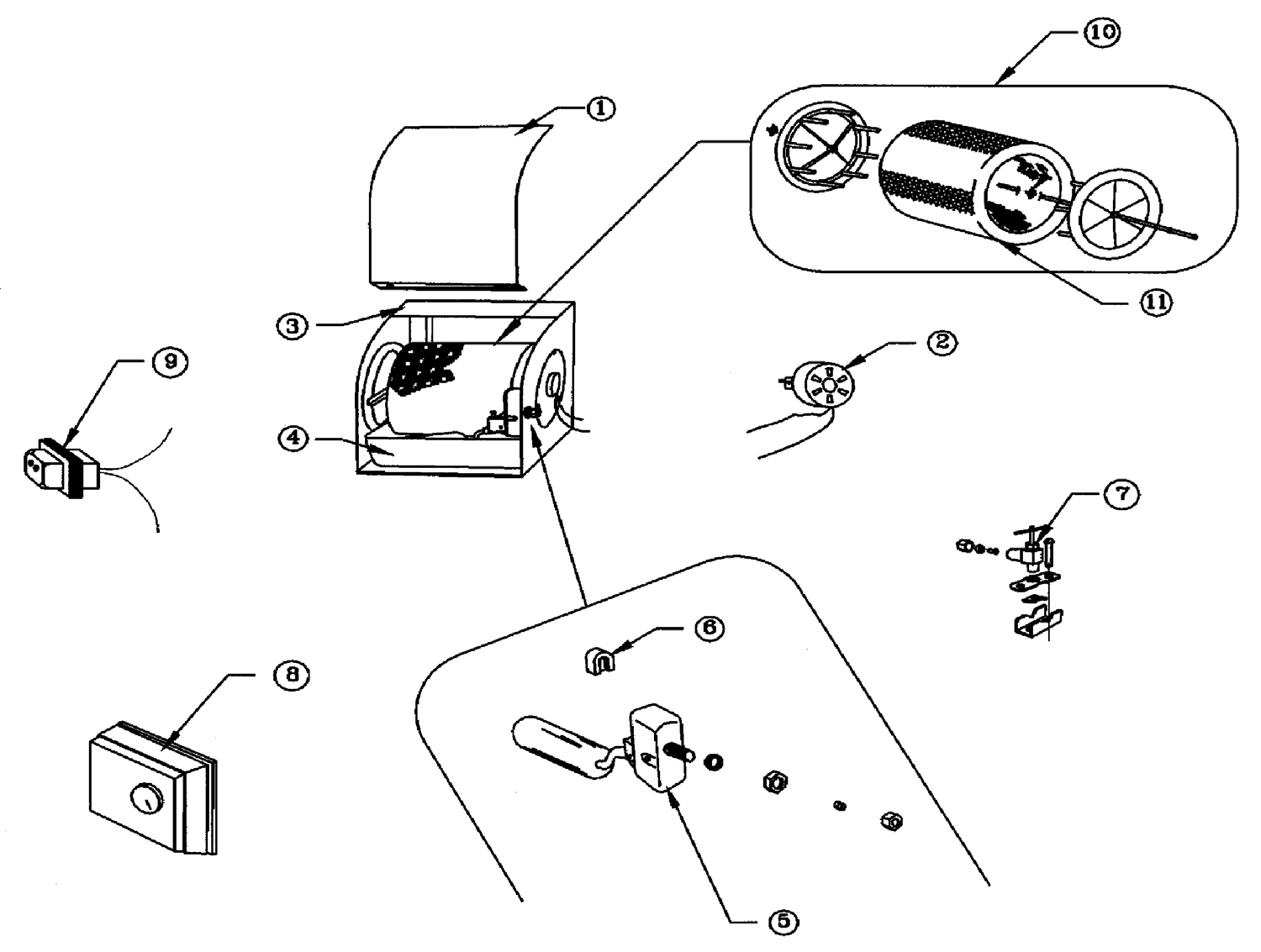 Skuttle 90 Series Humidifier Parts - Bypass Drum - Humidifiers